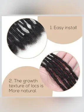 Siphis | Hair | 8 7stands 04cm Interlocking Loc Extensions Human Hair ...